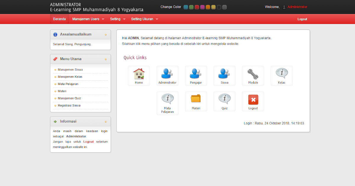 Download Source Code Web E-learning | EKO NYONTEK