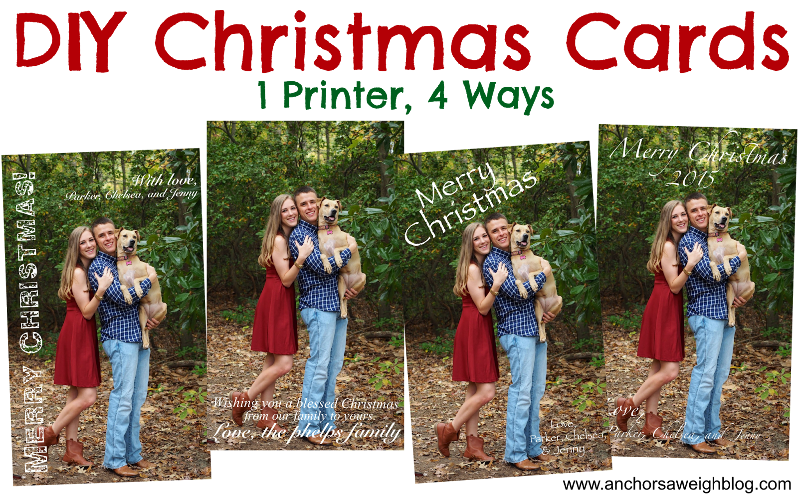 DIY Christmas Cards: 1 Printer, 4 Ways | Anchors Aweigh