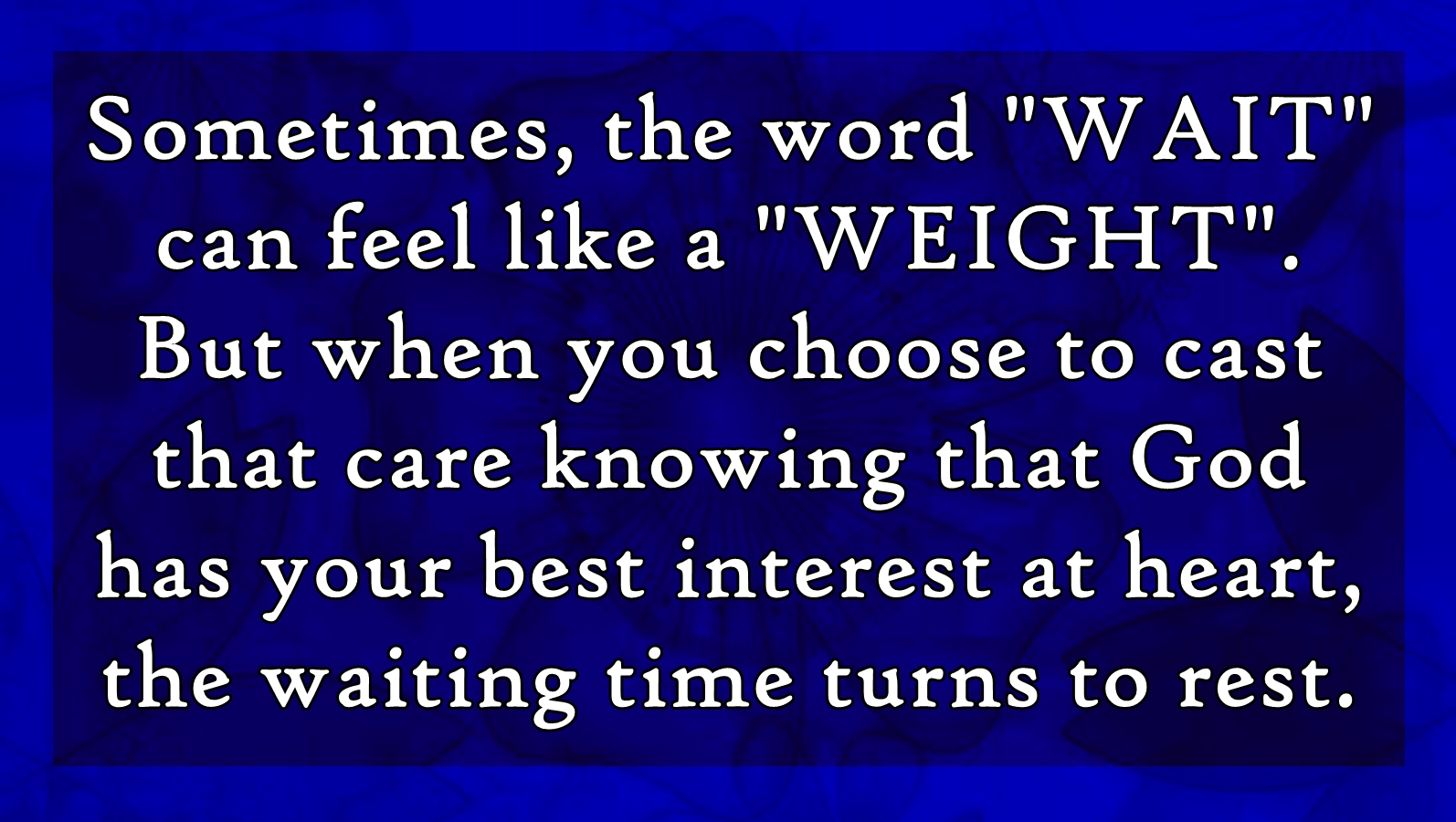 💜💜💜 WAIT vs WEIGHT 💜💜💜