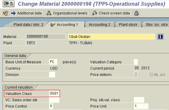 Setting Valuation Class for material stock di SAP | Ali Bastomi