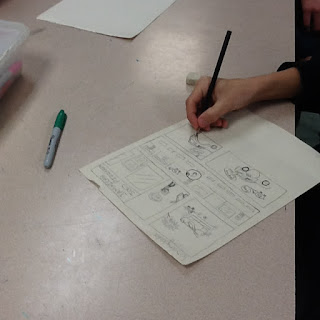 The Red Desk Art Room: High School Comic Strips