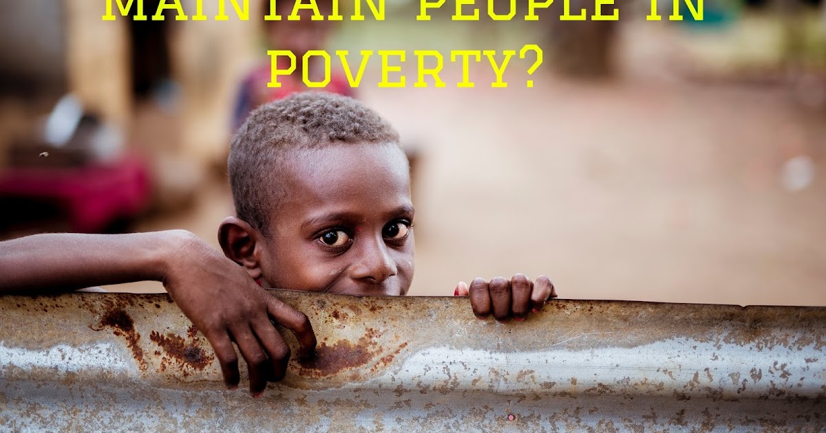 Does charity maintain people in poverty?