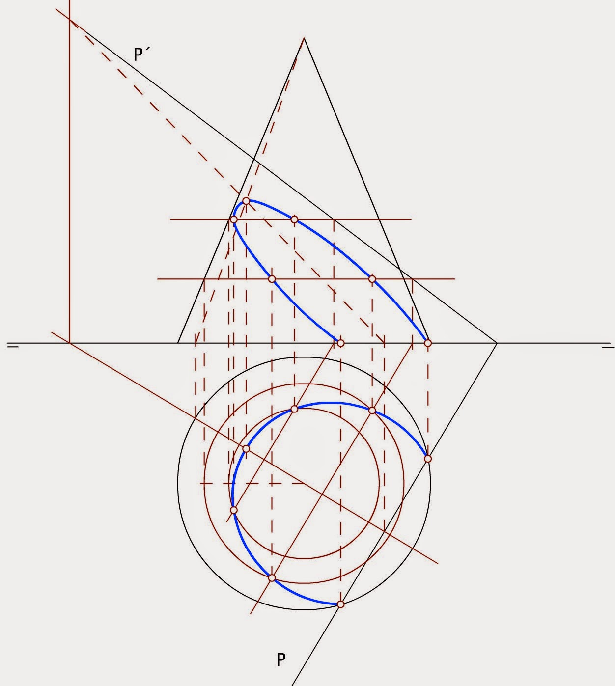 superARTE : SECCIÓN DE UN CONO POR UN PLANO OBLICUO. 2º DE BACHILLERATO ...