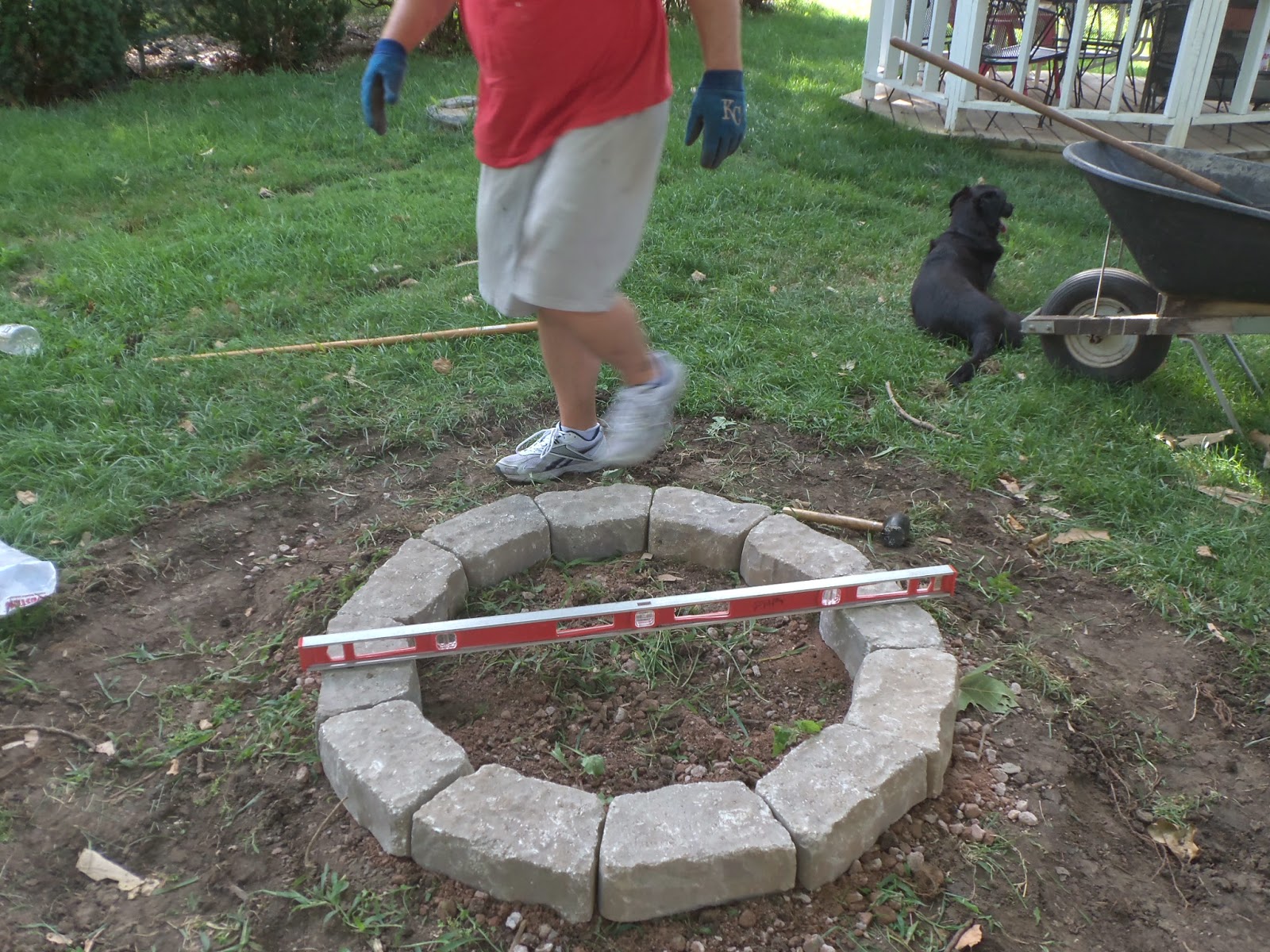 The Schorr Thing: Backyard Remodel - DIY Fire Pit & More Deck Finishing