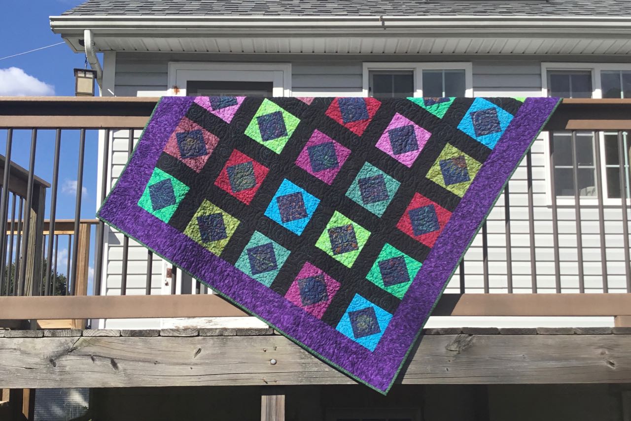 Fiber Antics by Veronica: Quilt with oil paint stick embellishments ...