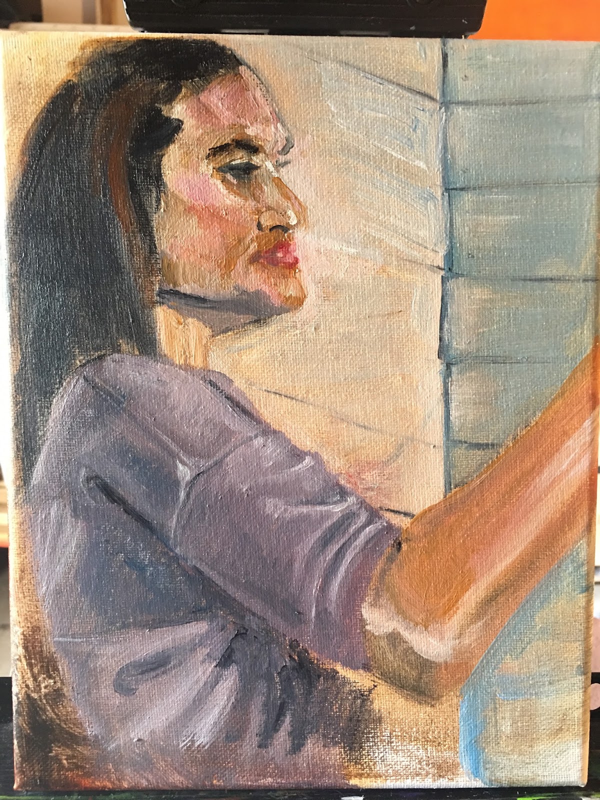 Mary's Paintings: "Portrait of Madeline in Action"