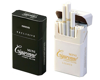 Tobacco Packets: Cigaronne Exclusive Black & White Mini cigarettes