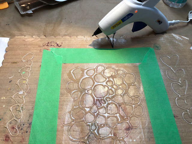 Lynne's Art World: Using Your Glue Gun to Create Stencils!