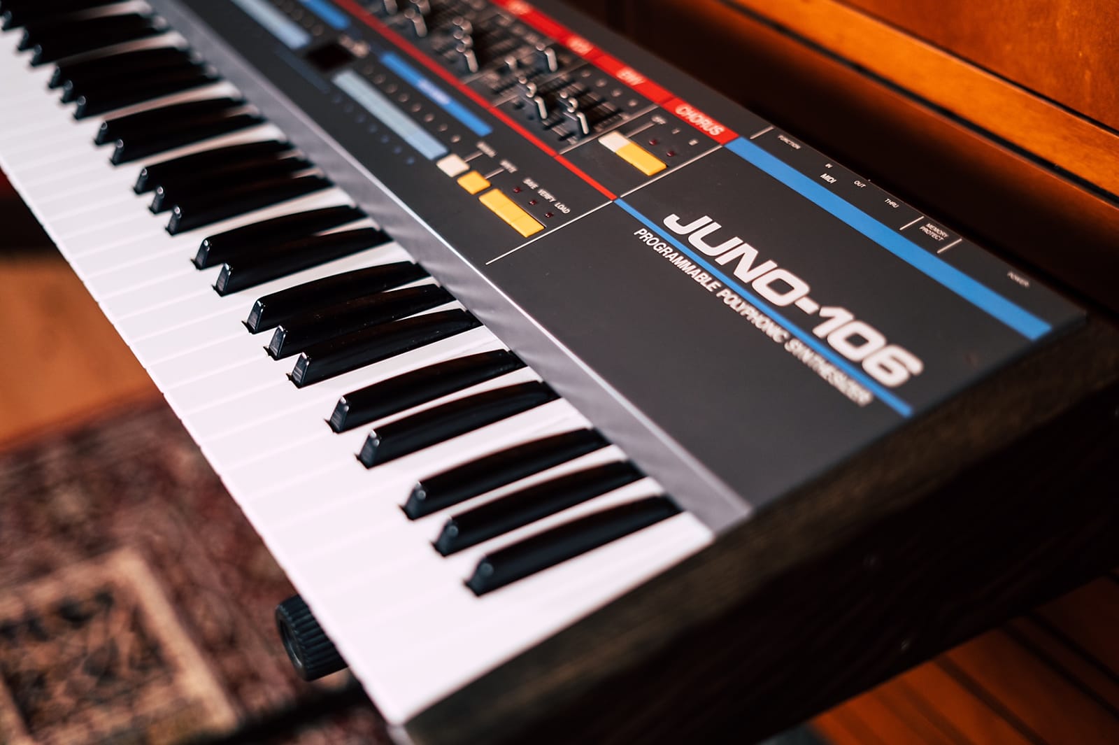 MATRIXSYNTH: Roland Juno 106 w/ Black Stained Wood Side Panels