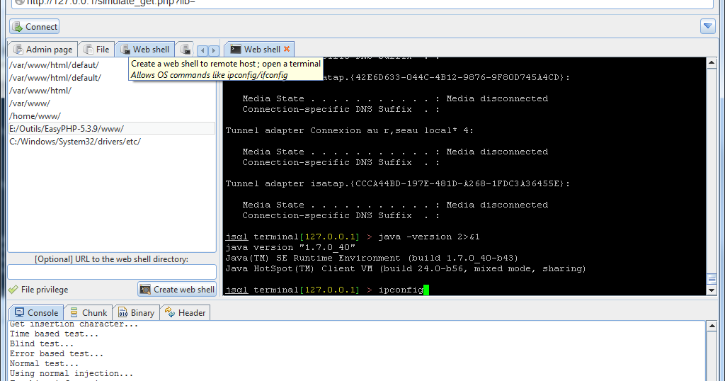 It Security Jsql Injection V073 Java Tool For Automatic Sql Database Injection