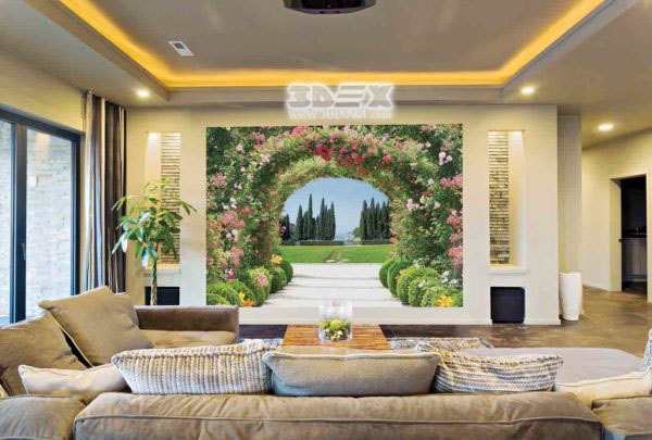 +40 Stylish 3D wallpaper for living room walls, 3D wall murals