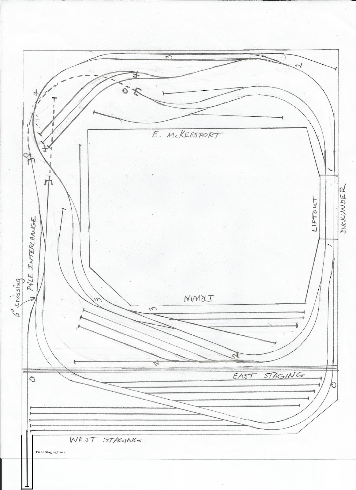 Model Railroading - PRR Irwin District: Final track plan ... Look, a ...