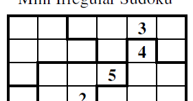 Irregular Sudoku (Mini Sudoku Series #2)