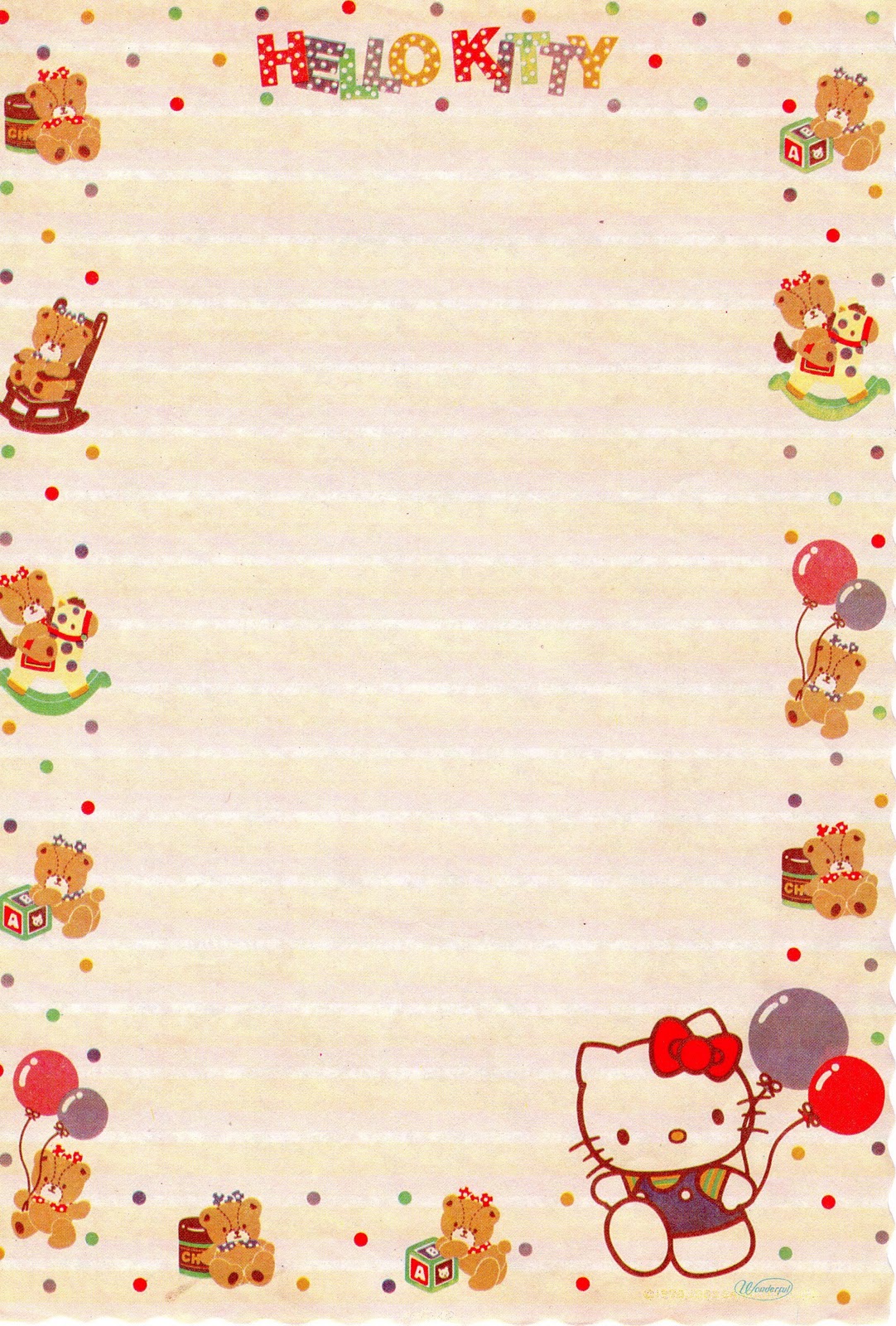 Atelier Giovanna Giovanni: Papel de Carta da Hello Kitty...mais