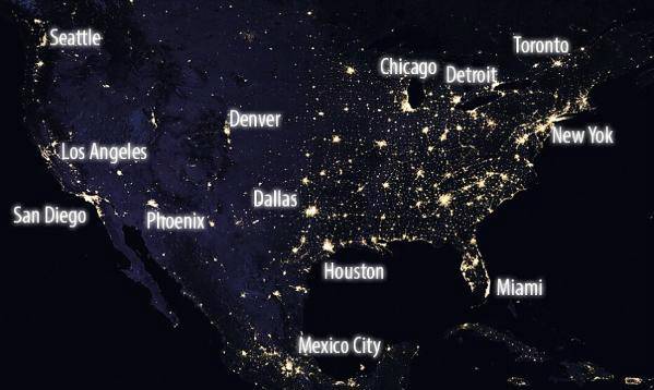 NASA released the Night Scene of the Earth Light