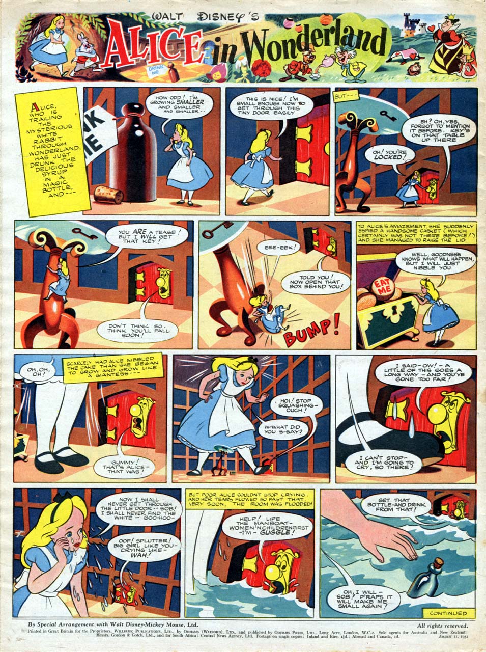 Vintage Disney Alice in Wonderland: Mickey Mouse Weekly #587 from ...