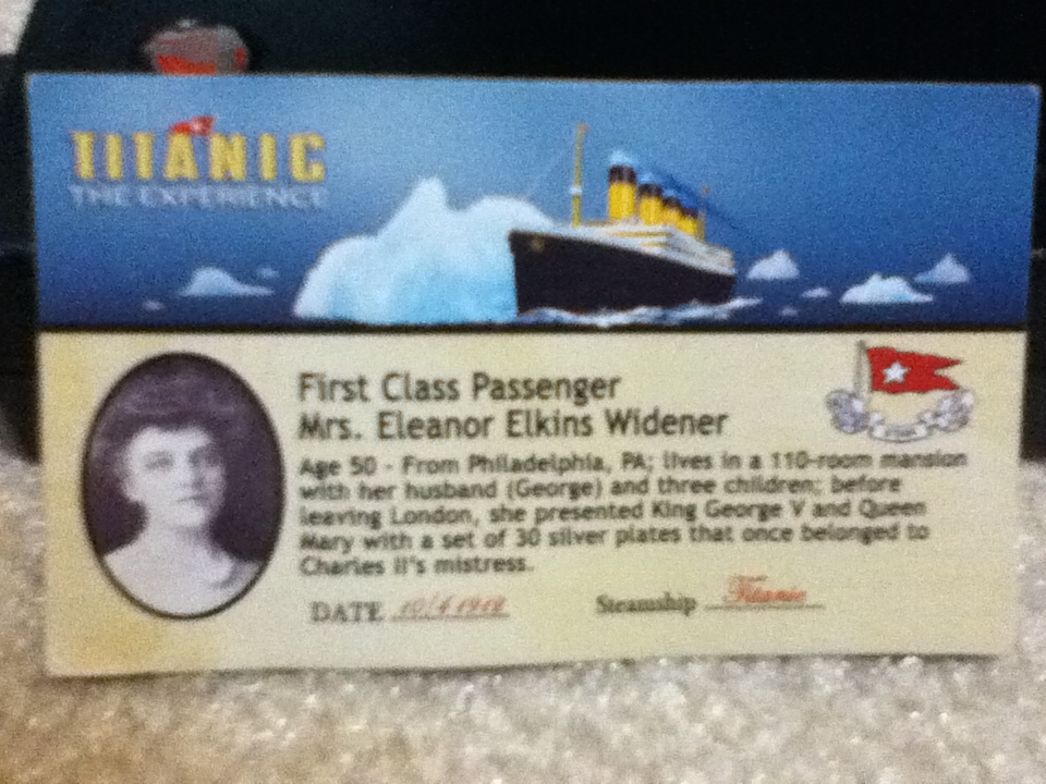 Filled w/ Passion: I was Mrs.Eleanor Elkins Widener