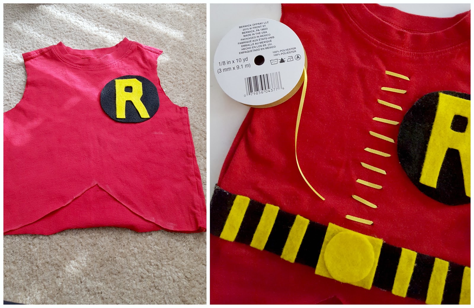 Duo Ventures: Easy DIY "Robin" Toddler Halloween Costume