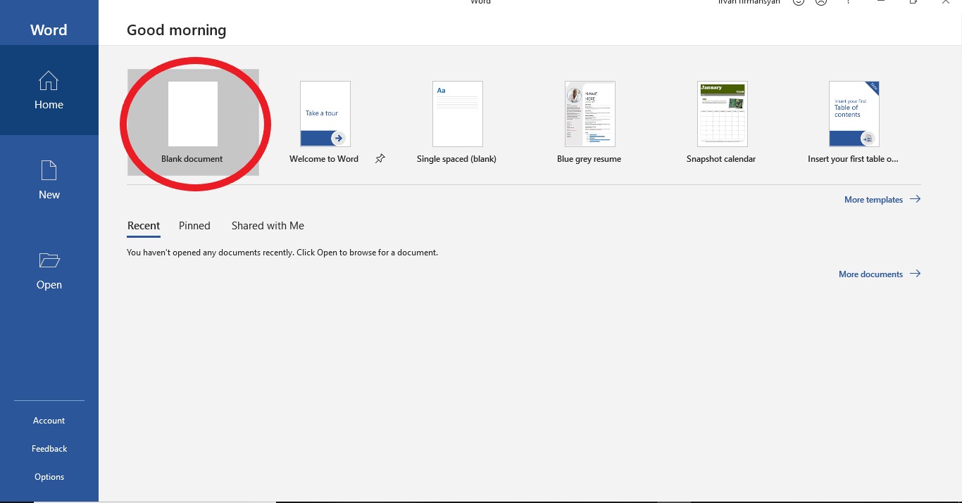 Cara Membuka Microsoft Word 2016 - Learning Together
