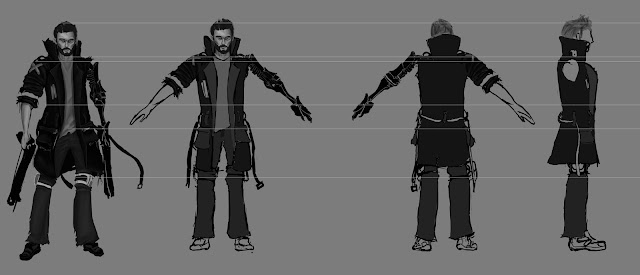 Vincent Carriere: Cyborg character Model sheet