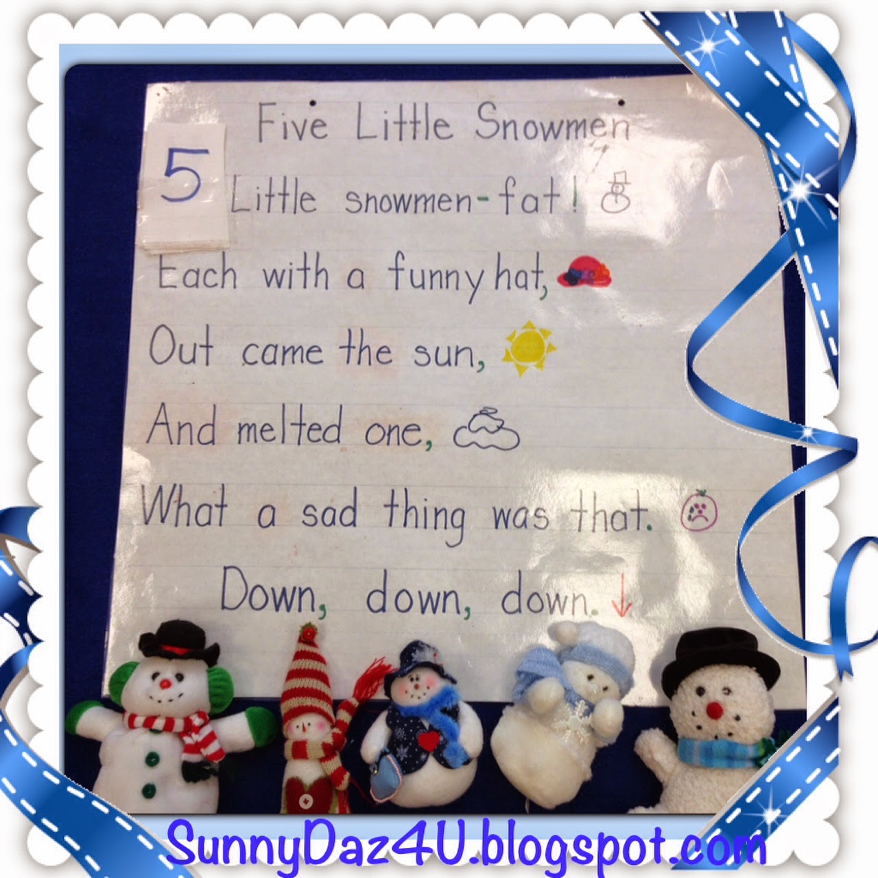 Sunny Daz 4 U: FIVE LITTLE SNOWMEN - Song