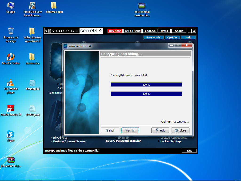 INVISIBLE SECRETS - APLICACIÓN