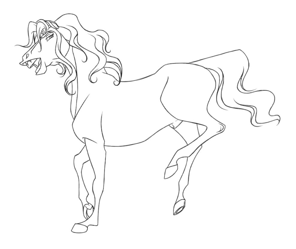 Stallion Line Art