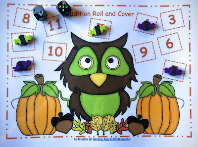Herding Kats in Kindergarten: Math & Reading Centers for Halloween/Fall ...
