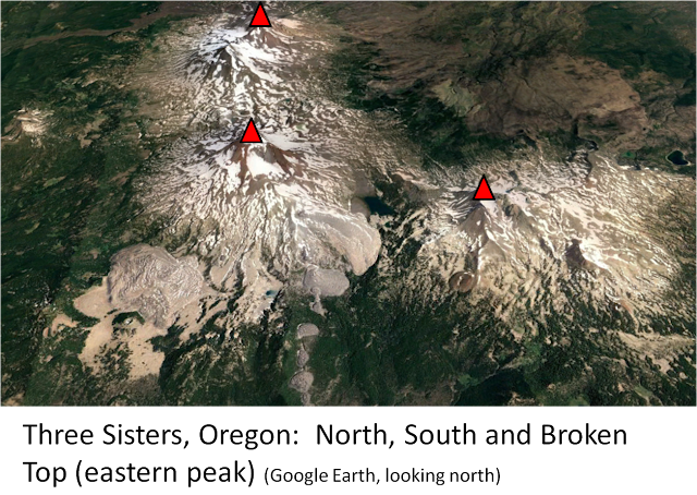 Geo Gold Emmons: The Cascade Volcanoes as seen in Satellite Images
