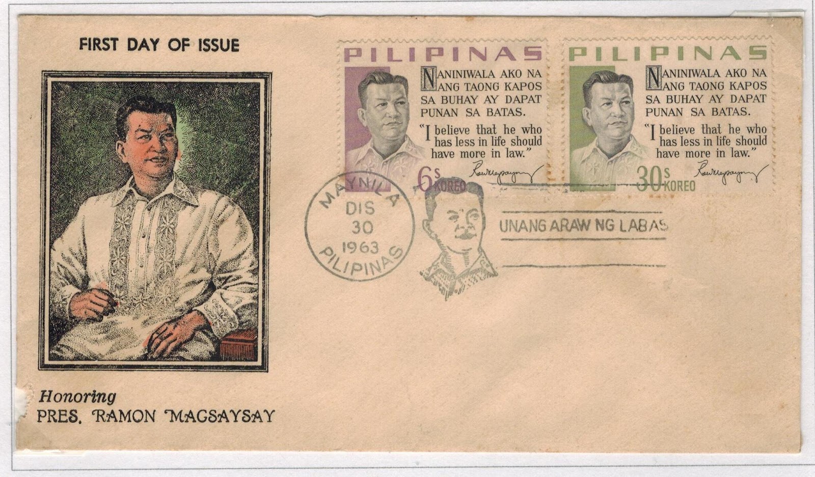 Philippine Republic Stamps : 1963 -1973 Presidential Credo Series