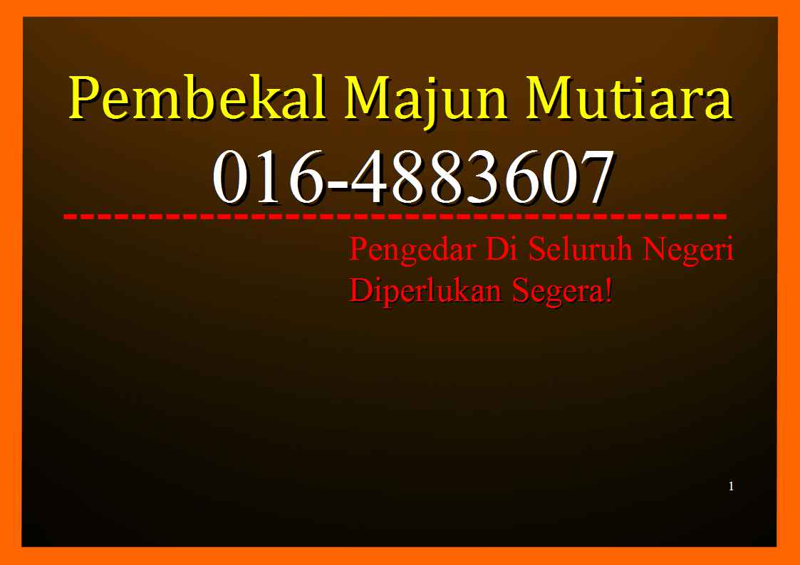 MAJUN MUTIARA ORIGINAL (PEMBEKAL)