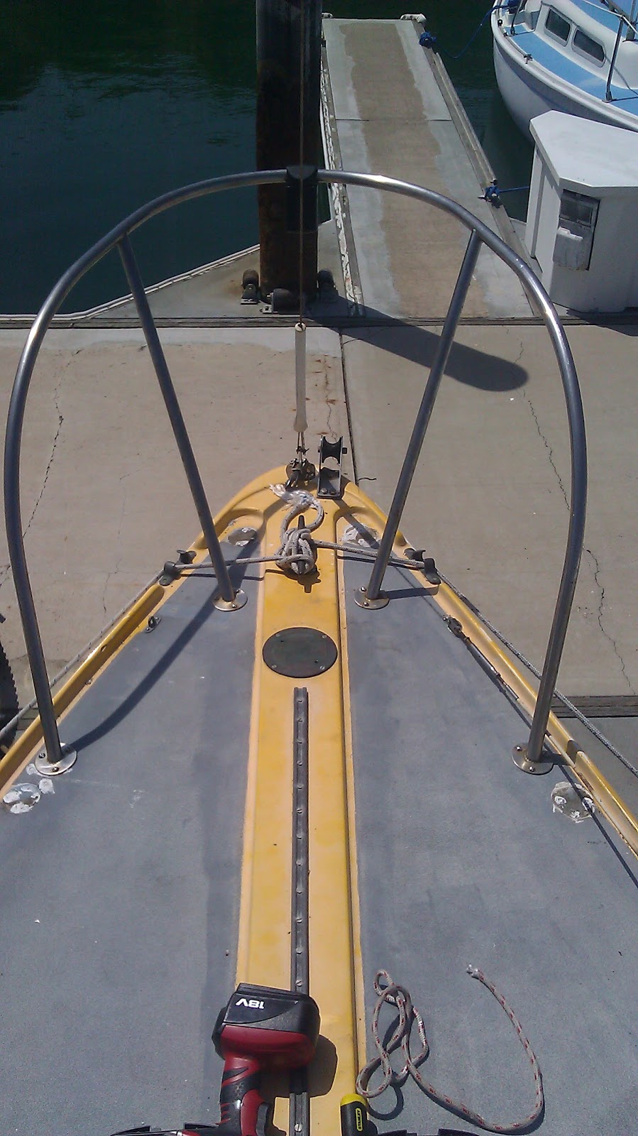 New Bow Rail | Living Adrift