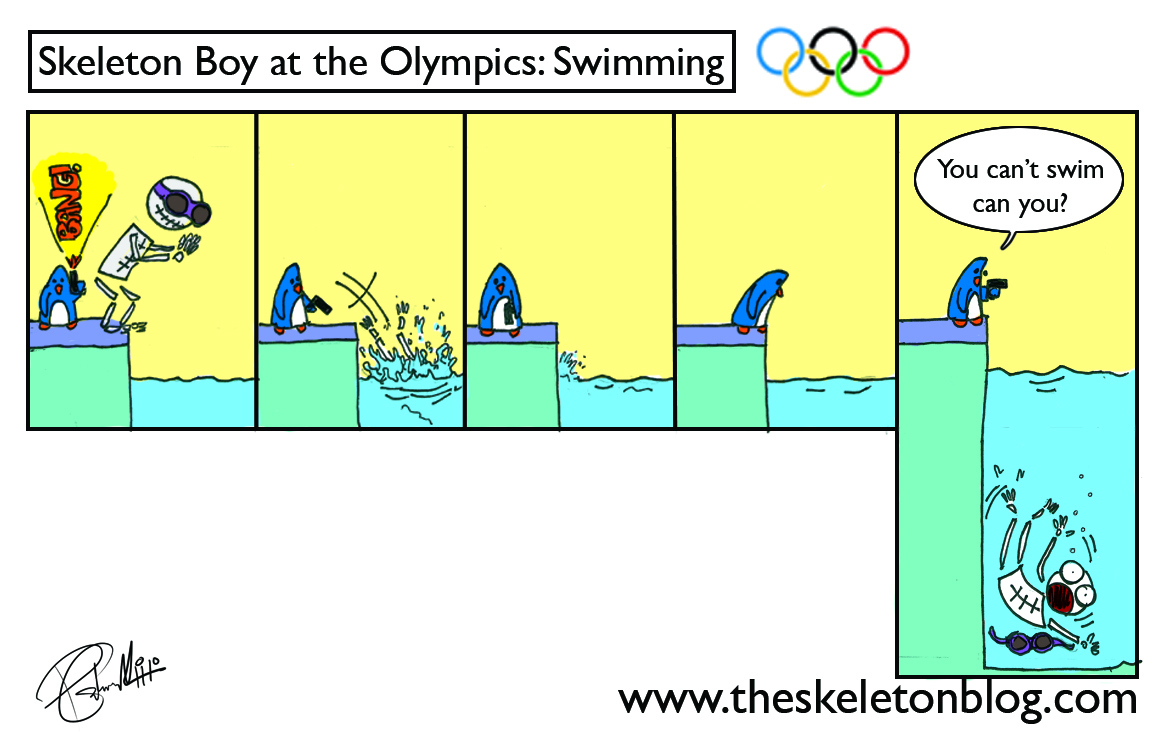 Skeleton Blog: Skeleton Boy at the Olympics: Swimming