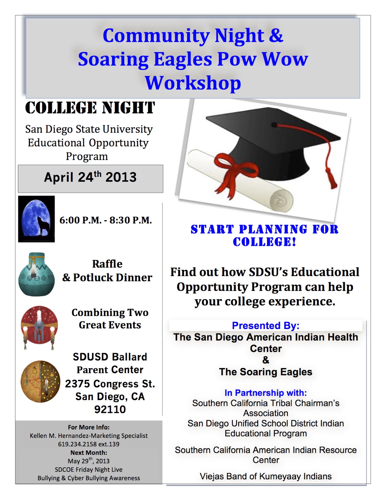 San Diego American Indian Youth Center: Community Night 4/24/13