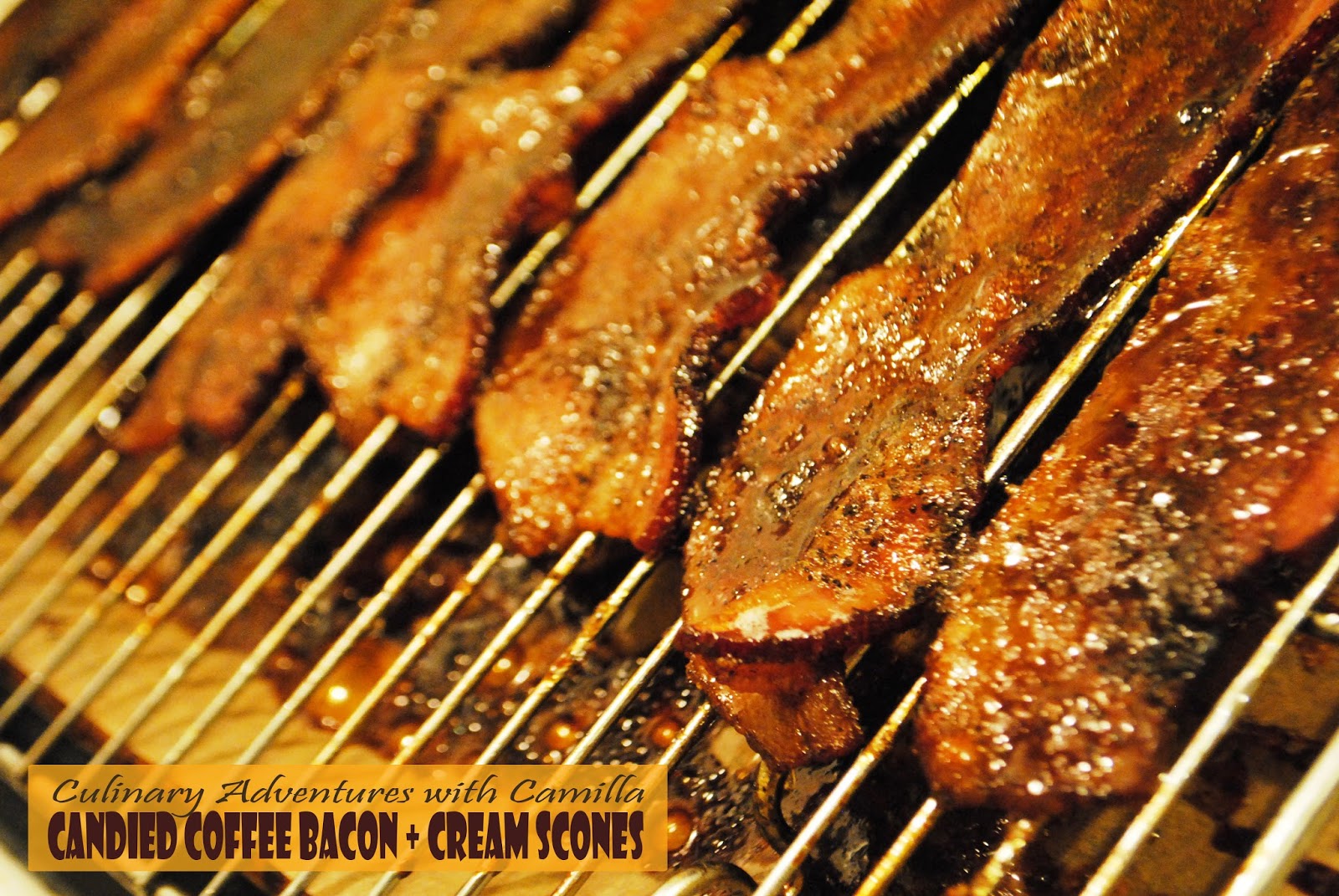 Culinary Adventures with Camilla: Candied Coffee Bacon and Cream Scones