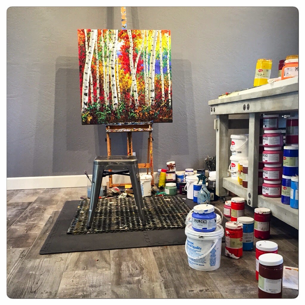 Aspen Paintings by Contemporary Aspen Artist Jennifer Vranes, Birch ...