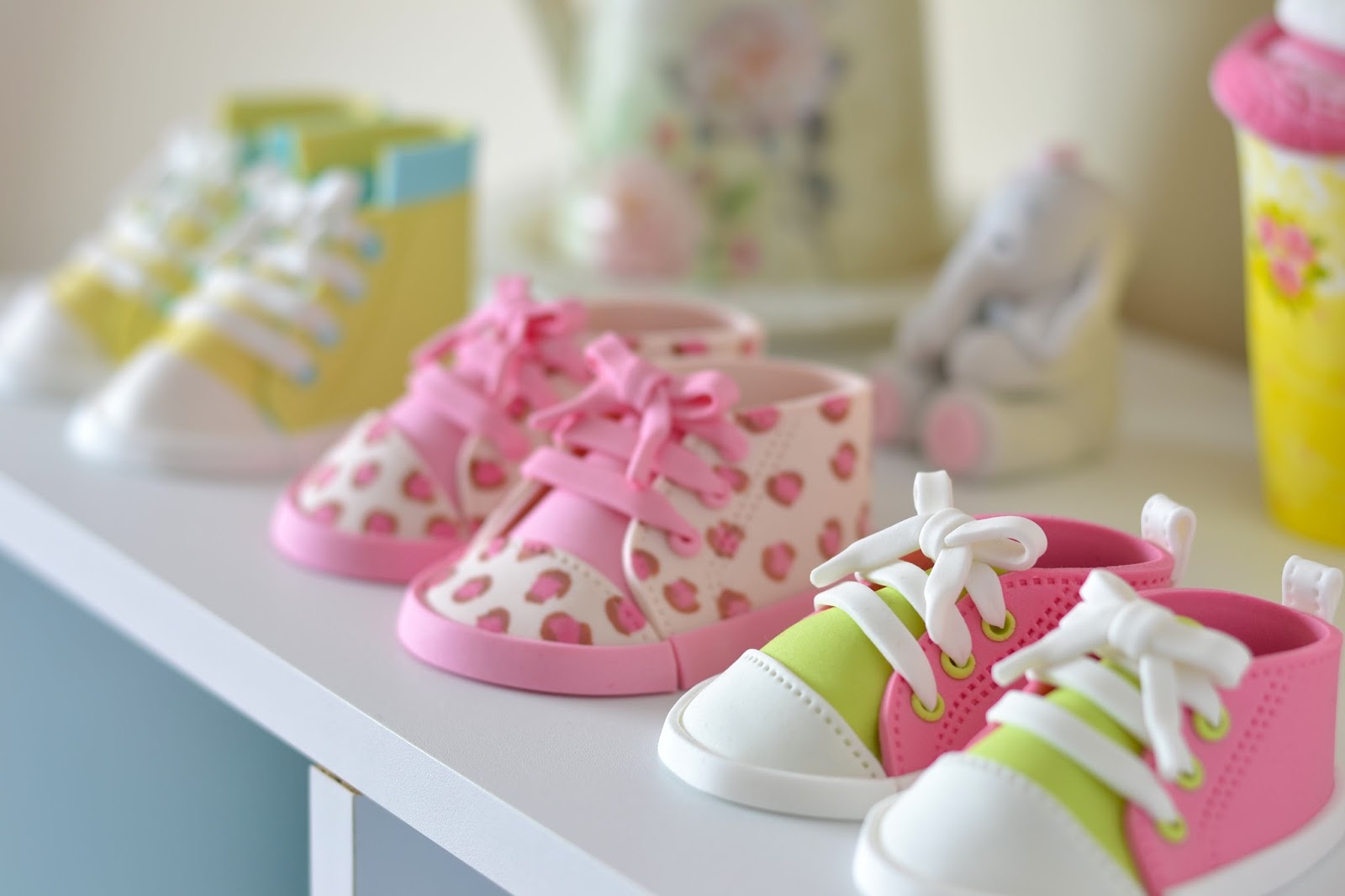 Spring Summer Fondant Baby Shoes