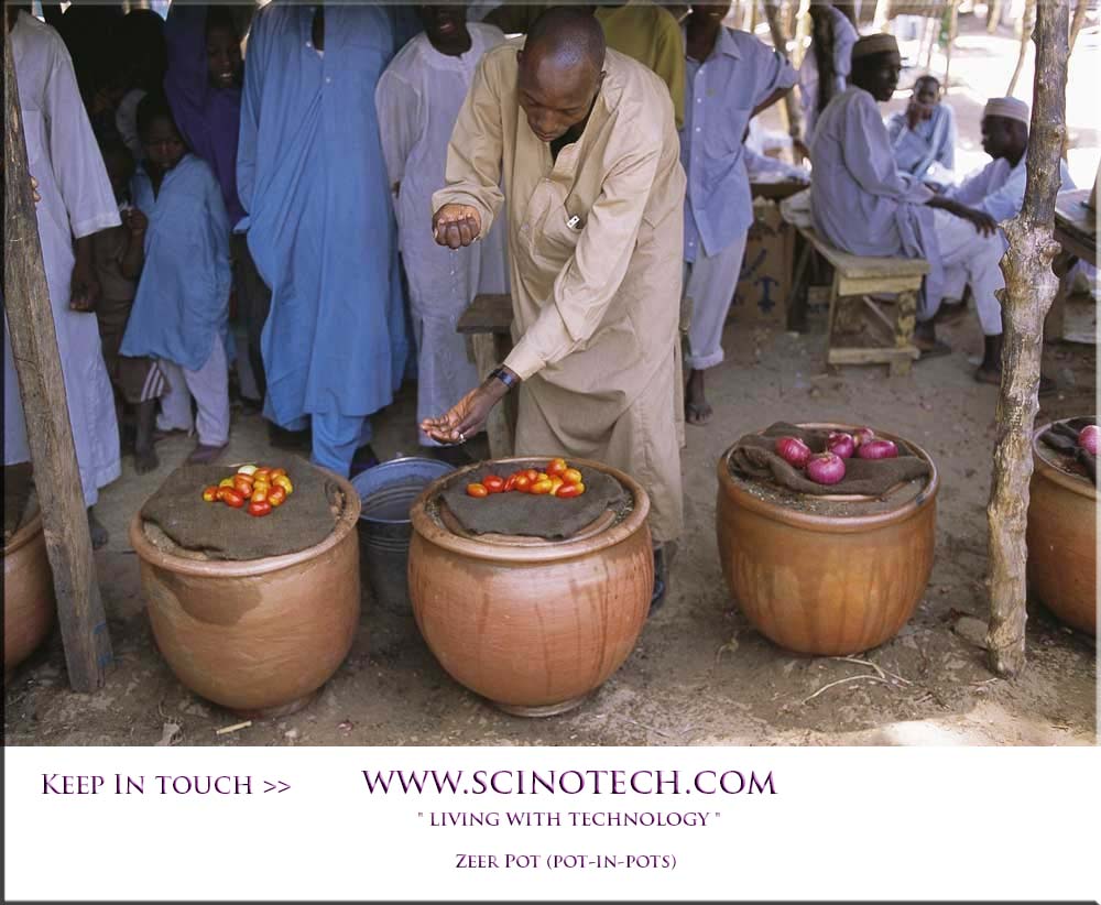 Zeer Pot help the rural poor in a cost-effective ( desert refrigerator )