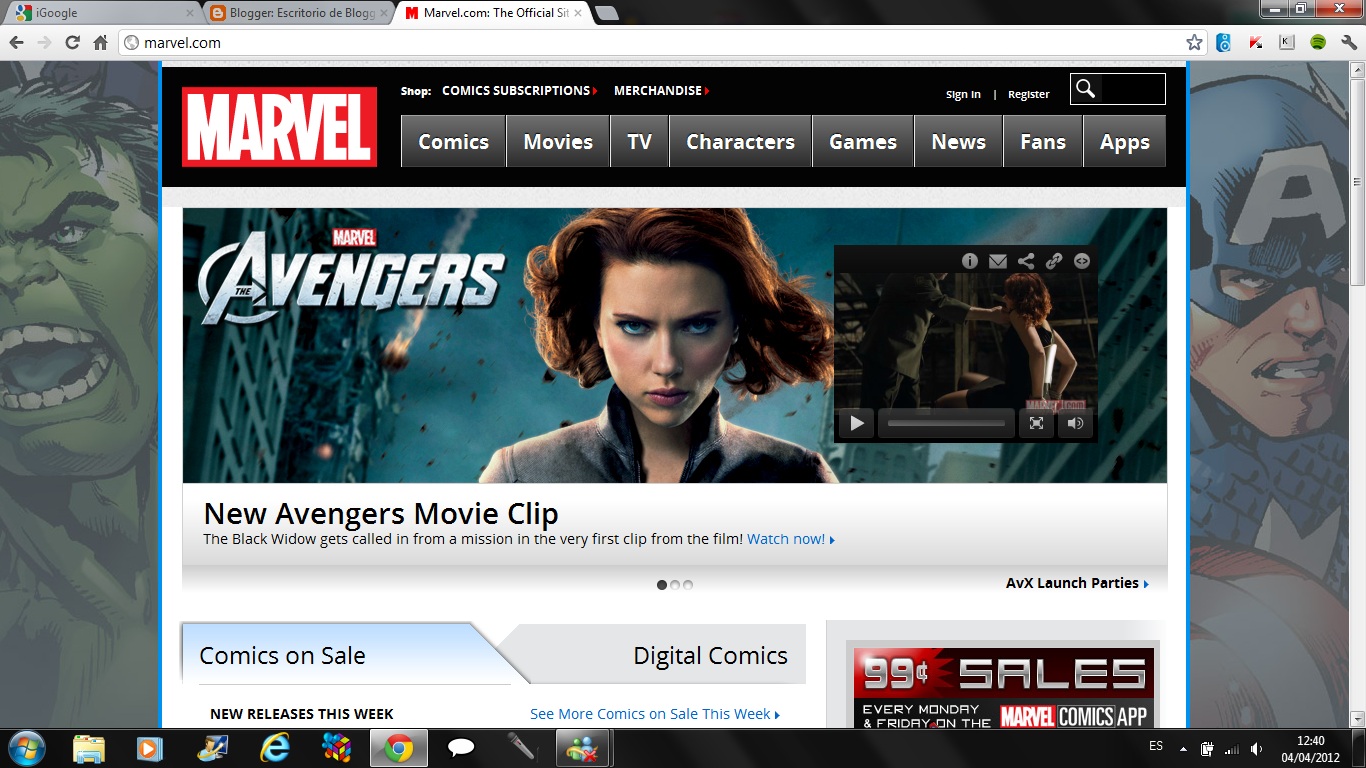 Marvel: nueva marvel.com