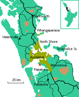 Auckland Map City Regional | Political Map of New Zealand
