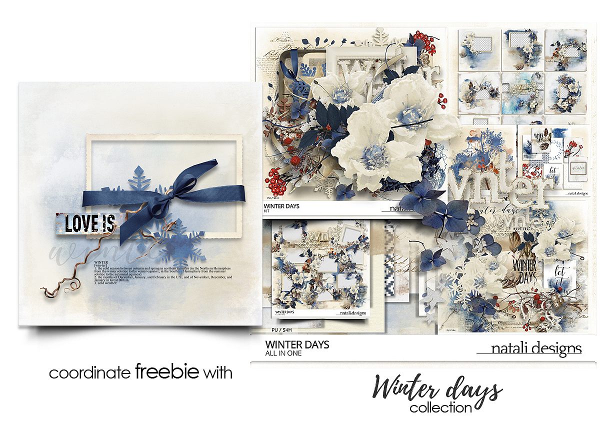 Natali Design: Winter days - new collectio, freebie, Black Friday sale