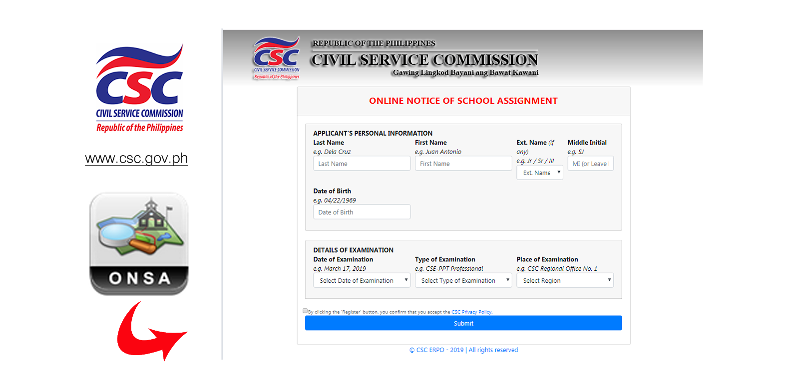 Civil Service Exam PH: ONSA: Room and School Assignment for the ...