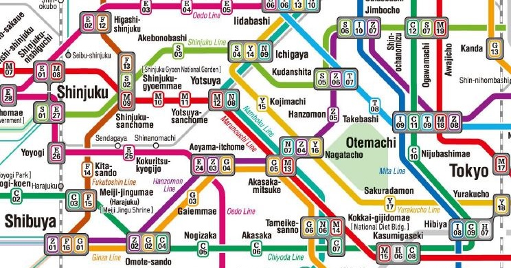 Tokyo metro and Toei subway lines