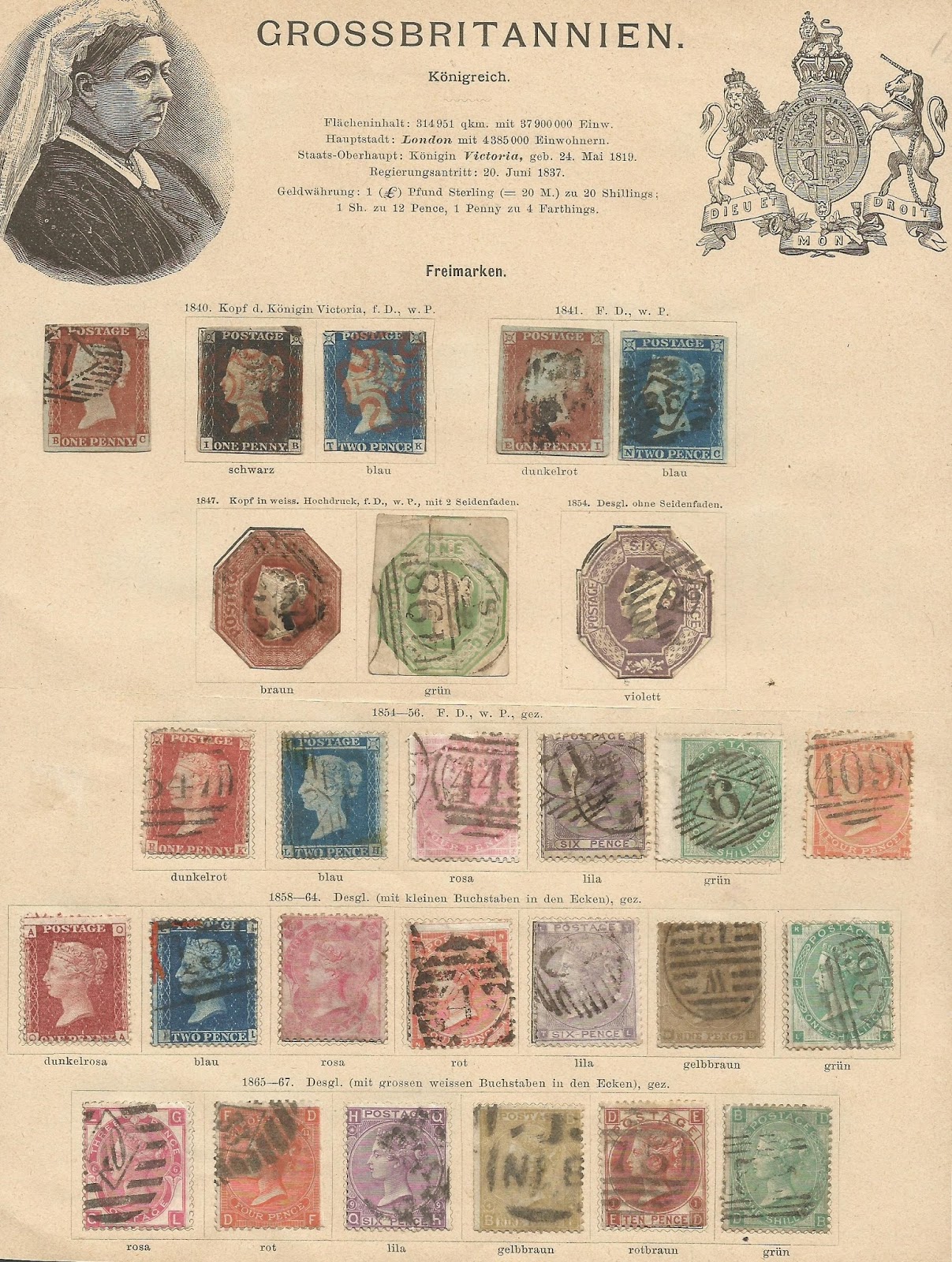 MYLA PHILATELY: Early Great Britain Stamps 1840~1867