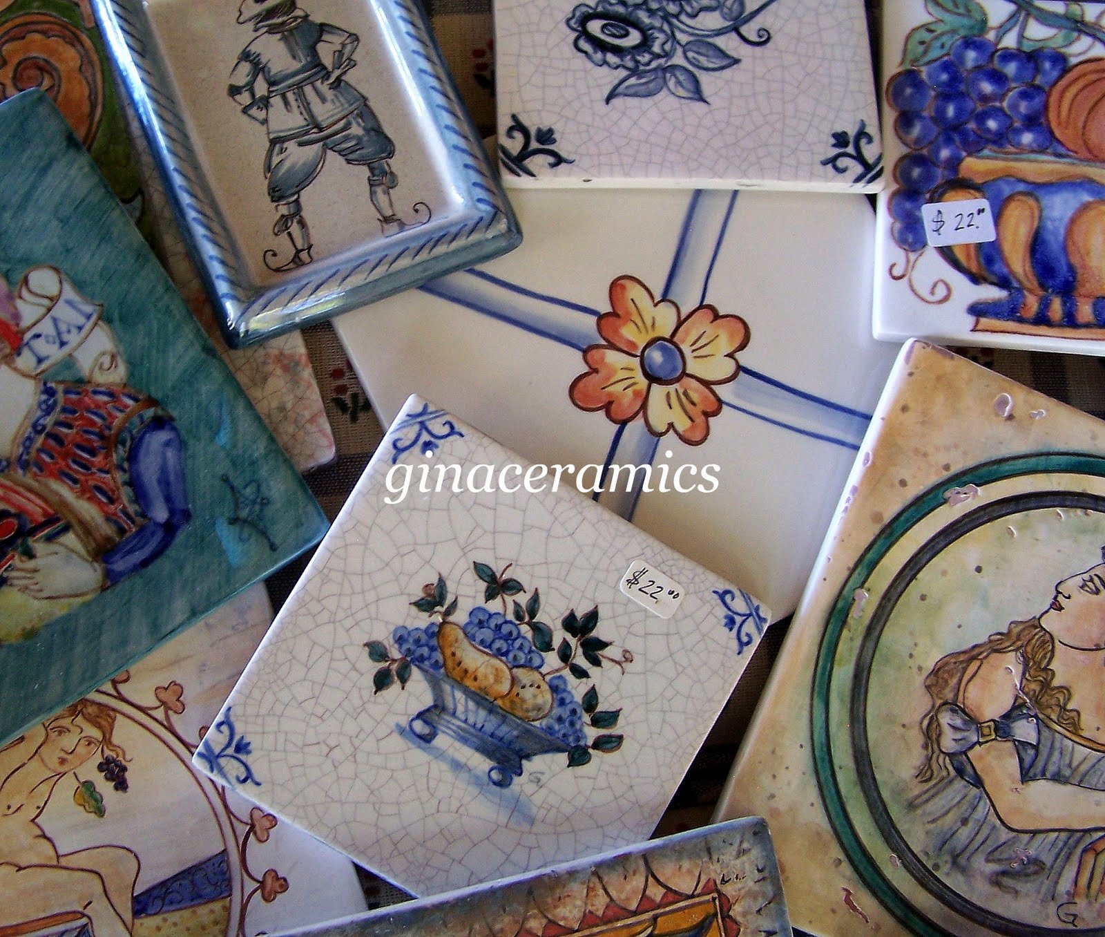 Art and Alfalfa: Hand Painted ceramic tiles are back