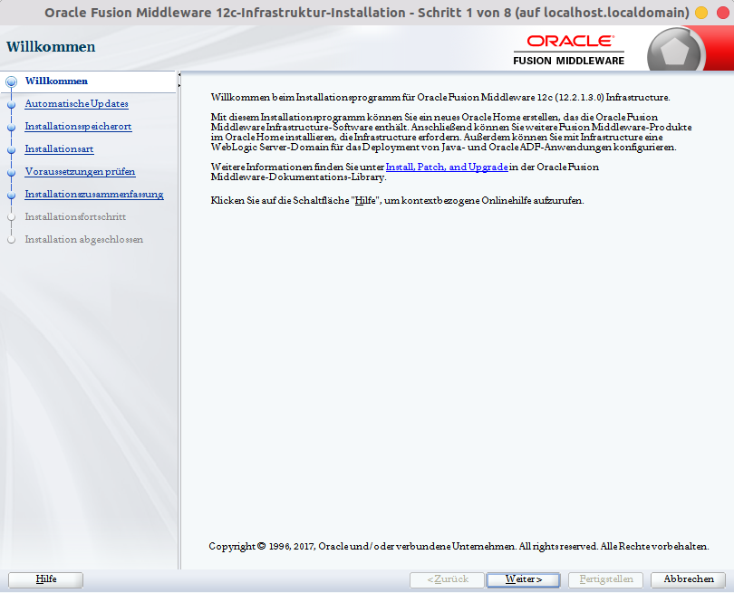 Run Like Hell Oracle Soa Suite Installing The Fusion Middleware Infrastructure
