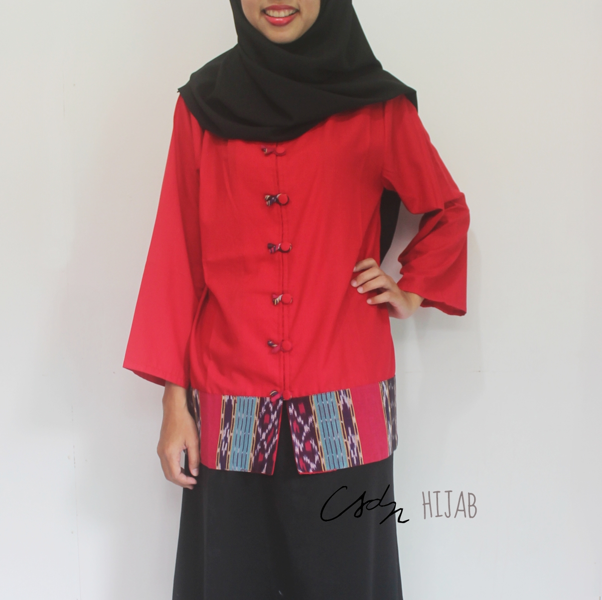 Atasan Model Maharani Katun Ima Variasi Tenun | Csdn Hijab