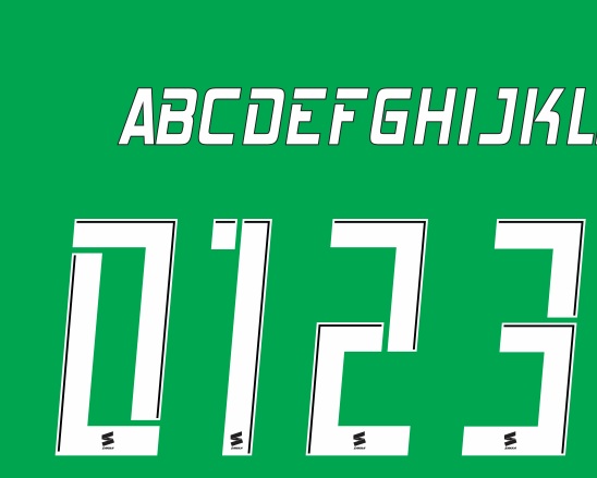 Font Number Football: Font Sakka Sport I - 2018