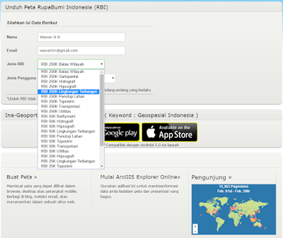 Download Peta RBI dari BIG (Bakosurtanal) - Cara Lain | Share to The World