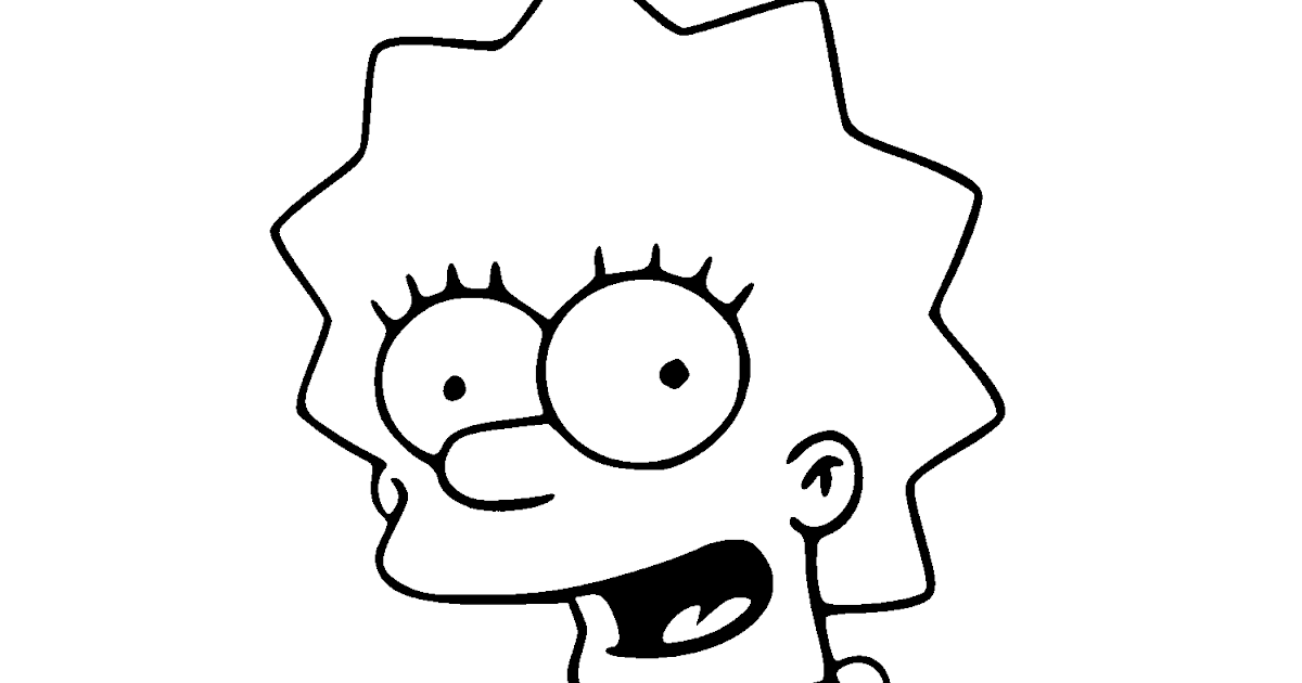 Dibujos Sin Colorear: Dibujos de Lisa Simpson (Los Simpsons) para Colorear
